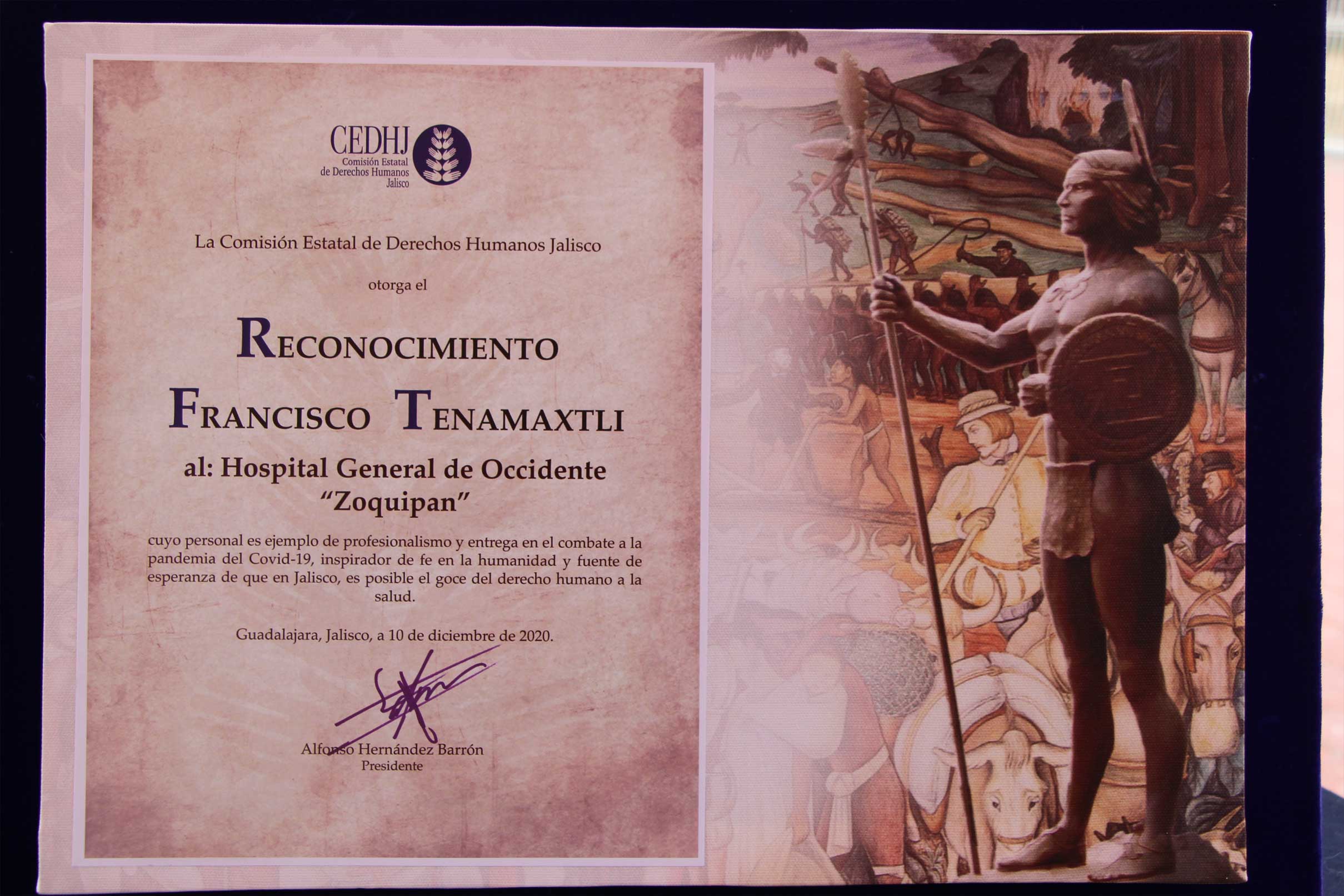 Entrega de reconocimiento Tenamaxtli | Secretaría de Salud